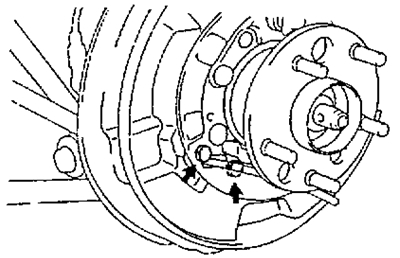Náboj a kĺb zadného kolesa (4WD) — Demontáž a inštalácia (Toyota Carina T190, 1992-1996 ...